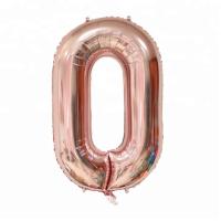 China birthday party  giant 40 inch rose gold metallic number 1 shape  foil  balloon for sale