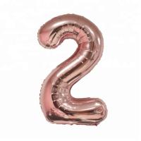 China birthday party  giant 40 inch rose gold metallic number 1 shape  foil  balloon for sale
