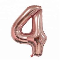 China birthday party  giant 40 inch rose gold metallic number 1 shape  foil  balloon for sale