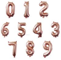 China birthday party  giant 40 inch rose gold metallic number 1 shape  foil  balloon for sale
