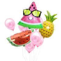 China Mexico party fiesta hot sale summer theme party strawberry watermelon lemon banana grape  kiwi fruit mylar balloons for sale