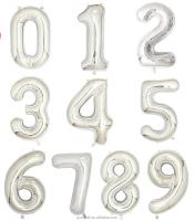 China China factory Yiwu  large number balloons foil number black gold rose gold pink blue silver  various colors for sale