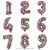 China China factory Yiwu  large number balloons foil number black gold rose gold pink blue silver  various colors for sale