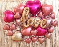 China Latex Balloon Set Various Color Valentines Day Romantic Heart Shape Wedding Foil for sale