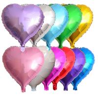 China 18 inch heart shape foil balloon with different color for sale