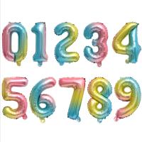 China Birthday /anniversary celebration 40inch /32inch number metallic foil balloon for sale
