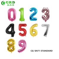 China Birthday /anniversary celebration 40inch /32inch number metallic foil balloon for sale