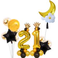 China 40 inch rose gold silver pink blue black red  assorted color foil balloon numbers for birthday party decoration for sale