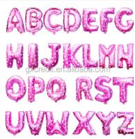 China 16 inch pink and blue color foil letter/number balloon for sale
