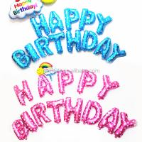 China 16 inch pink and blue color foil letter/number balloon for sale