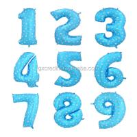 China 16 inch pink and blue color foil letter/number balloon for sale