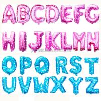 China 16 inch pink and blue color foil letter/number balloon for sale