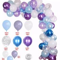 China balloon factory girl birthday party baby pink baby blue color 5inch 10inch 12 balloons arch kit for sale