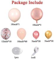 China 134pcs Macaron Orange Balloon Garland Arch Kit Metallic Chrome Ballons with 4D Globos and Rose Gold for sale