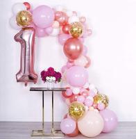 China balloon factory girl birthday party baby pink baby blue color 5inch 10inch 12 balloons arch kit for sale