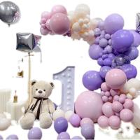 China Birthday wedding anniversary Valentines day party decoration 2022  color trend Pantone very Peri  latex balloons arch kit for sale