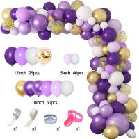 China Birthday wedding anniversary Valentines day party decoration 2022  color trend Pantone very Peri  latex balloons arch kit for sale