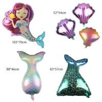China mermaid birthday party decorations Girls Birthday Baby Shower mermaid foil latex balloon arch for sale