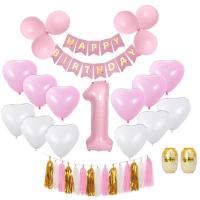 China 1 First Birthday Decorations balloon for Girl for sale