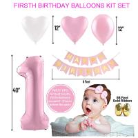 China 1 First Birthday Decorations balloon for Girl for sale