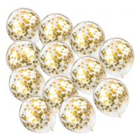 China 12 inch transparent latex confetti balloon for birthday party decoration for sale