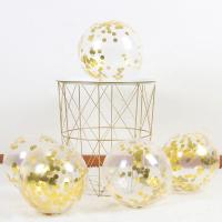 China 12 inch transparent latex confetti balloon for birthday party decoration for sale