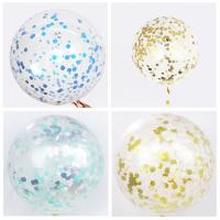 China 12 inch transparent latex confetti balloon for birthday party decoration for sale