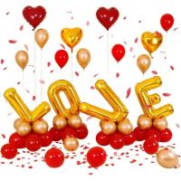 China balloons party decorations  12 inches 18 inch heart 32 inch metallic letter LOVE  Valentine wedding  helium latex foil balloons for sale