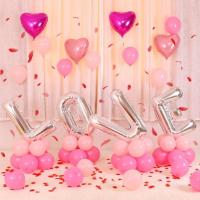 China balloons party decorations  12 inches 18 inch heart 32 inch metallic letter LOVE  Valentine wedding  helium latex foil balloons for sale