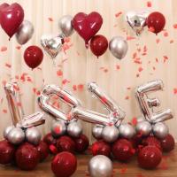 China balloons party decorations  12 inches 18 inch heart 32 inch metallic letter LOVE  Valentine wedding  helium latex foil balloons for sale