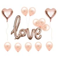 China wedding decoration party Foil Heart Rose red wedding love  balloon for Valentine day party decoration for sale