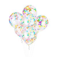China new arrival Ice  cream confetti transparent latex balloons bubble happy birthday balloon party decoration balloons bubble for sale