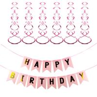 China Rose  gold happy  birthday  foil  balloon with latex  balloon  garland  kit   2020 for sale