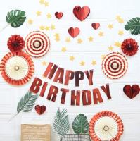 China pastel macaroon paper banner garland  fan  party decoration happy birthday party set for sale