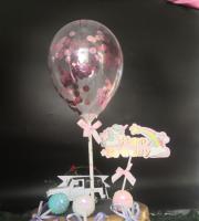 China DIY  party decoration unicorn birthday red pink confetti balloon cake toppers balloon garland for sale