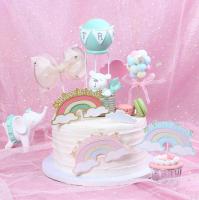 China DIY  party decoration unicorn birthday red pink confetti balloon cake toppers balloon garland for sale