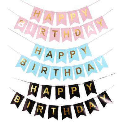 China Party decoration big size and small size color assortment  Happy birthday  paper  banner for sale