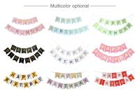 China Party decoration big size and small size color assortment  Happy birthday  paper  banner for sale