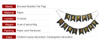 China Party decoration big size and small size color assortment  Happy birthday  paper  banner for sale