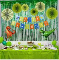 China Tropical Rainforest Dinosaur Theme  Birthday Party Supplies Letter  happy birthday Banner set for sale
