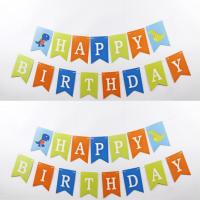 China Tropical Rainforest Dinosaur Theme  Birthday Party Supplies Letter  happy birthday Banner set for sale