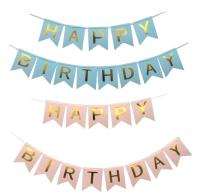 China Happy Birthday Banner Paper Bunting CRD Hot Sale Cheap Unicorn Theme Party Party Decoration Event & Party Supplies for sale