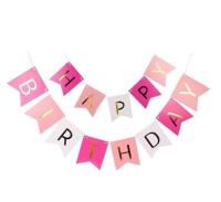 China Happy Birthday Banner Paper Bunting CRD Hot Sale Cheap Unicorn Theme Party Party Decoration Event & Party Supplies for sale