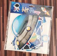 China New design boy birthday party party  decoration astronaut spaceship happy birthday  banner  paper garland for sale