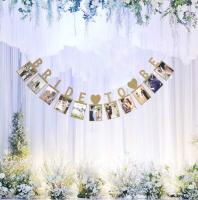 China Wedding Decoration and Bridal Shower Bachelorette Party Bridal to Be Photo Banner Bride Bunting 4 Color Die Cutting Printing for sale