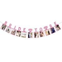 China Wedding Decoration and Bridal Shower Bachelorette Party Bridal to Be Photo Banner Bride Bunting 4 Color Die Cutting Printing for sale