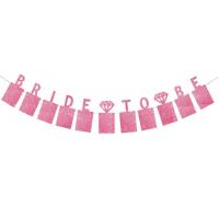 China Wedding Decoration and Bridal Shower Bachelorette Party Bridal to Be Photo Banner Bride Bunting 4 Color Die Cutting Printing for sale