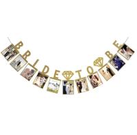 China Wedding Decoration and Bridal Shower Bachelorette Party Bridal to Be Photo Banner Bride Bunting 4 Color Die Cutting Printing for sale