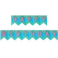 China Happy Birthday paper flag banner set  for party table decoration for sale