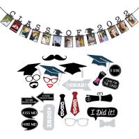 China graduation party decoration Congrats of 2022 party backdrop decoration Paper Congrats Grad Graduation Photo Banner for sale